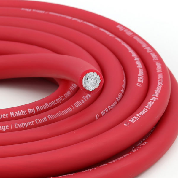 Battery Power and Ground Wire 1/0 4 and 8 Gauge Cable