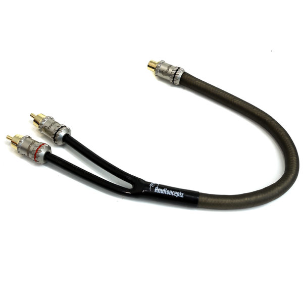 Twisted Pair Shielded RCA Cable Y Adapter Splitter