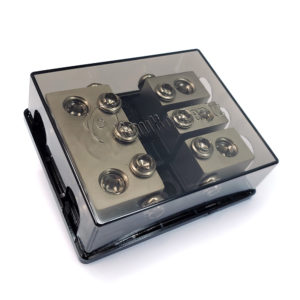 High Current Fuse Distribution Block 3 Way 0 to 0 - 4 Gauge
